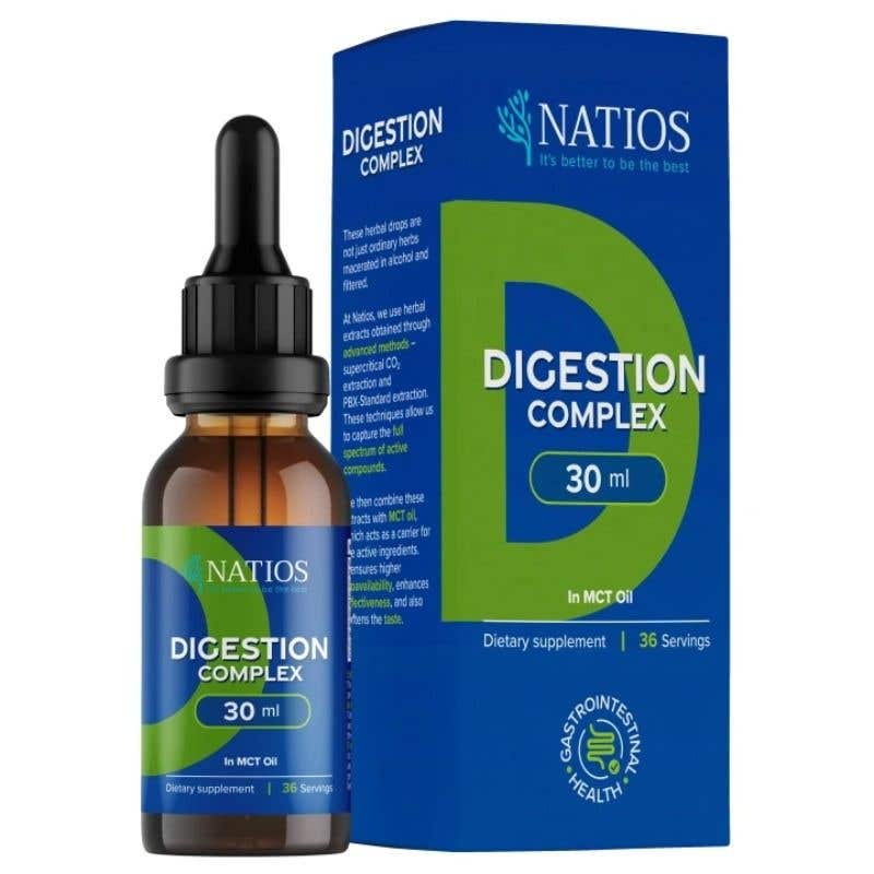 Natios Digestion Complex Bylinné kapky v MCT oleji 30 ml | Vitalpoint ...